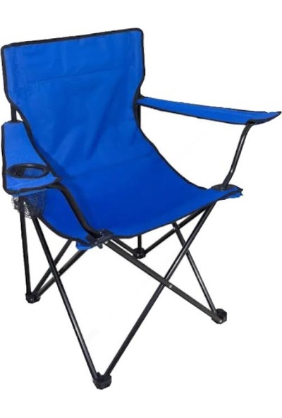 Taşınabilir Kamp Sandalyesi Katlanır Kamp Sandalyesi - Mavi