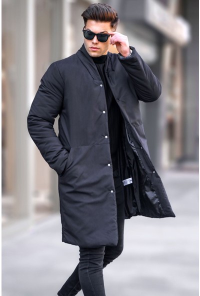 Madmext Siyah Hakim Yaka Uzun Basic Mont 5710 Madmext Siyah Hakim Yaka Uzun Basic Mont 5710