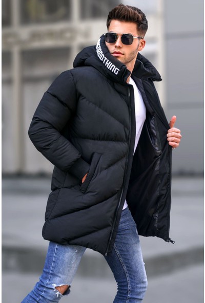 Madmext Siyah Kapşonlu Basic Şişme Mont 5775 Madmext Siyah Kapşonlu Basic Şişme Mont 5775