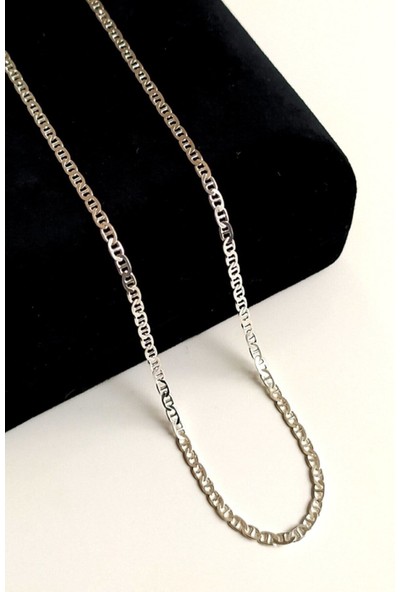 925 Ayar Gümüş Barlı Zincir 2 mm 60 cm