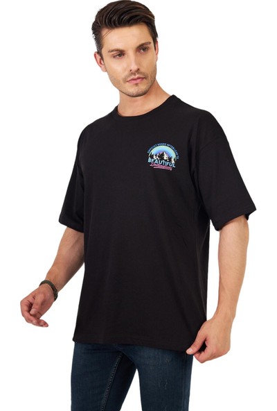 Ghassy Co. Erkek Oversize Sırt ve Göğüs Baskılı Outdoor Tshirt Beat Ghassy Co. Erkek Oversize Sırt ve Göğüs Baskılı Outdoor Tshirt Beat