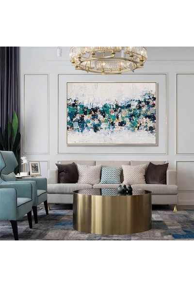Tablo Plus Blue Blur Yağlı Boya Dokulu Tablo Tablo Plus Blue Blur Yağlı Boya Dokulu Tablo