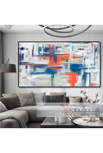 Tablo Plus Blue Orange Abstact Yağlı Boya Dokulu Tablo Tablo Plus Blue Orange Abstact Yağlı Boya Dokulu Tablo
