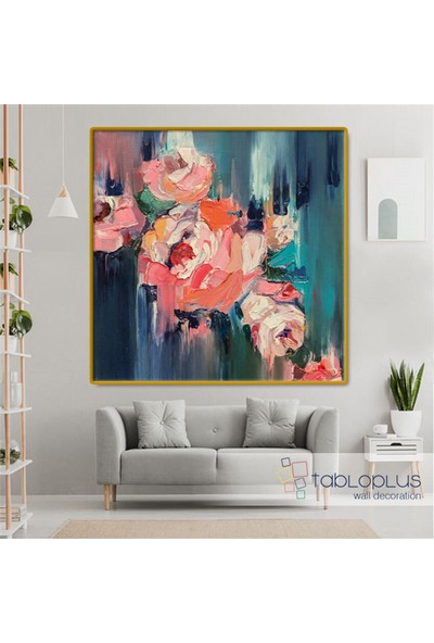 Tablo Plus Abstract Pink Rose Yağlı Boya Dokulu Tablo Tablo Plus Abstract Pink Rose Yağlı Boya Dokulu Tablo