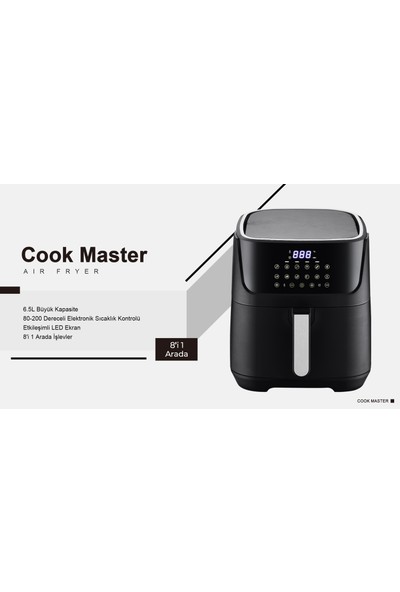 Smartmi Cook Master-D Air Fryer 6.5l Yağsız Fritöz Smartmi Cook Master-D Air Fryer 6.5l Yağsız Fritöz