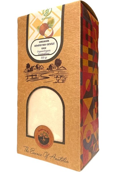 Organik Hindistan Cevizi Unu Taş Değirmen ''300gr''