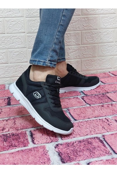 Crush 602-652 Siyah-Beyaz Fuspetli Ortapedik Hafif Spor Ayakkabı Crush 602-652 Siyah-Beyaz Fuspetli Ortapedik Hafif Spor Ayakkabı
