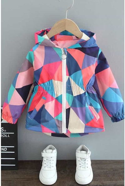Tarz Çocuk Kız Çocuk Kelebek Su Geçirmez Yağmurluk