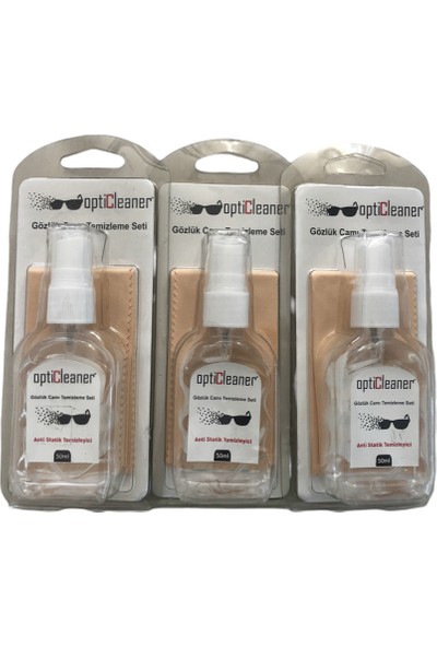 Opticleaner 3lü Gözlük Camı Temizleme Seti