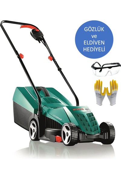Bosch Çim Biçme Makinası Arm 32 Elektrikli 1200 Watt + Eldiven ve Gözlük Bosch Çim Biçme Makinası Arm 32 Elektrikli 1200 Watt + Eldiven ve Gözlük