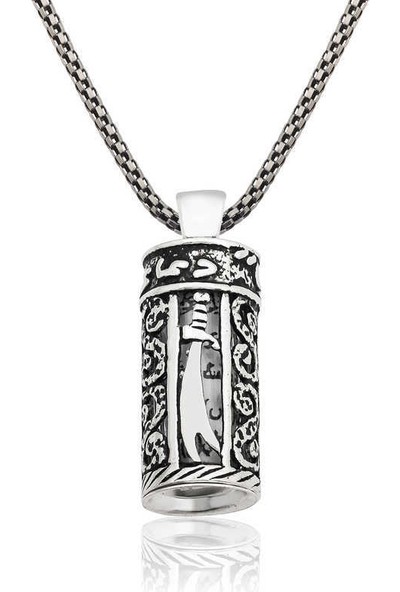 York Nevada Gümüş Zülfikar Kılıcı Cevşen Kolye