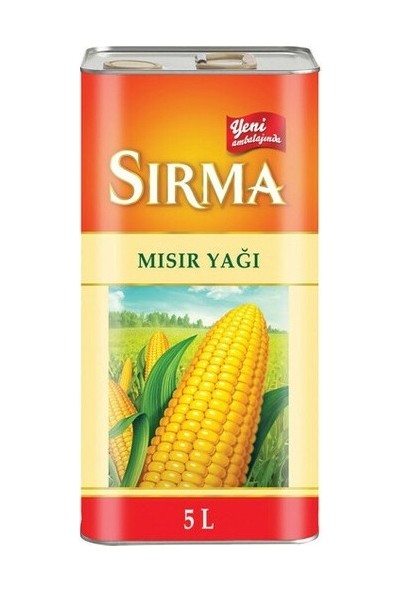 Sırma Mısırözü Yağ Teneke 5 Lt. 5 Adet Sırma Mısırözü Yağ Teneke 5 Lt. 5 Adet