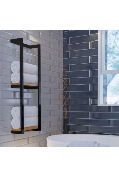 Havvana 2 Katlı Banyo Rafı Metal