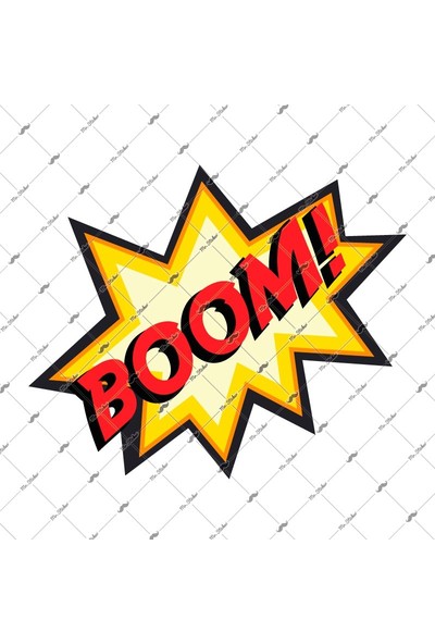 Cex3 Boom Cizgi Roman Efekti Etiketi Cex3 Boom Cizgi Roman Efekti Etiketi