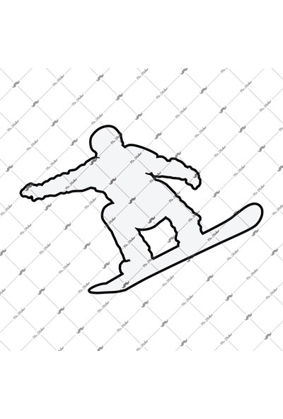 RFHLM132 Reflektif Snowboardcu Silueti Etiketi
