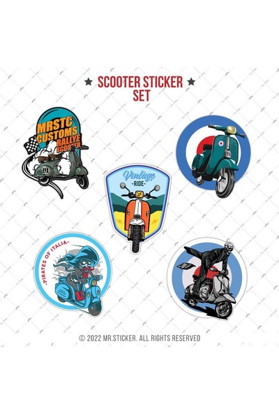 Vspbdl6 Scooter Sticker Seti Vspbdl6 Scooter Sticker Seti