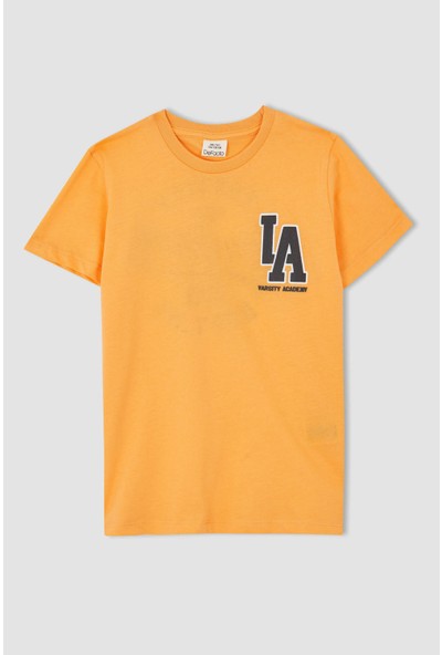 Erkek Çocuk Regular Fit Bisiklet Yaka Sırt Baskılı Kısa Kollu TIŞÖRT Y9119A622HS