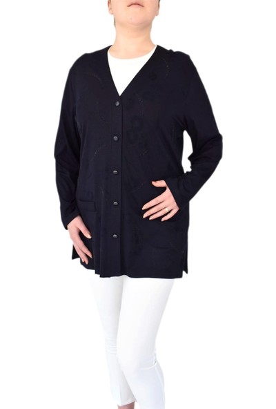 Baglan Kadın Lacivert Taşlı Hırka BGL-09874