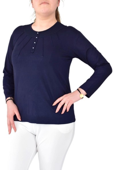 Kadın Uzun Kol Anne Penye Bluz BGL-ST02024