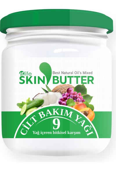Nlife Skin Butter Cilt Bakım Kremi 9 Bitkisel Yağ Karışımı 190 ml