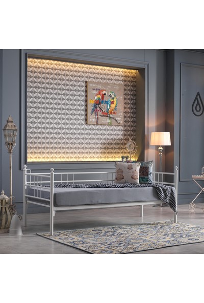 Unimet Soho Daybed Tek Kişilik Metal Karyola Beyaz Unimet Soho Daybed Tek Kişilik Metal Karyola Beyaz