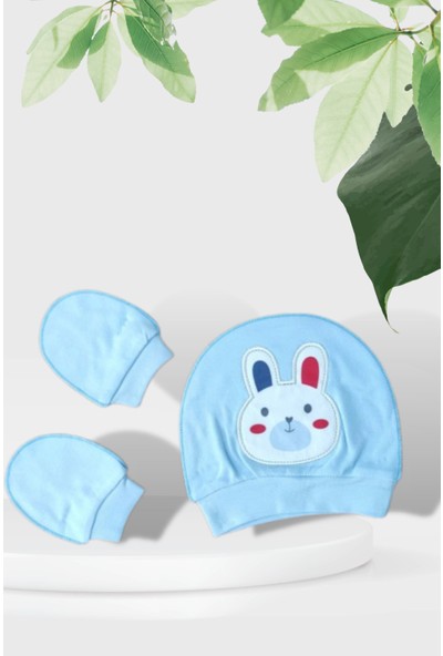 Tavşan Desenli Şapka Eldiven Set Bebek Tavşan Desenli Şapka Eldiven Set Bebek