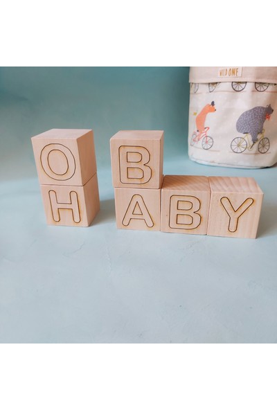 Pretty Wood Ahşap Oh Baby Küpü (6 Adet Küp) Pretty Wood Ahşap Oh Baby Küpü (6 Adet Küp)