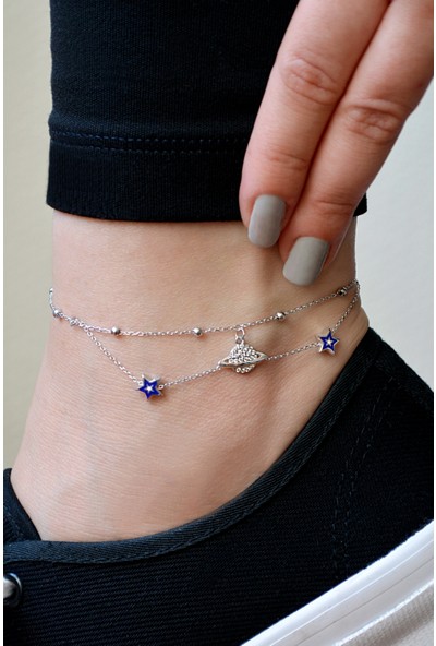 Argentum Concept 925 Ayar Gümüş Satürn ve Yıldız Figürlü Gökyüzü Halhal - 41008701 Argentum Concept 925 Ayar Gümüş Satürn ve Yıldız Figürlü Gökyüzü Halhal - 41008701