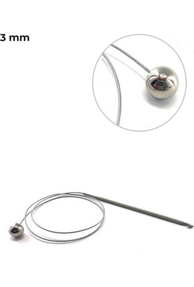 Sultan Stoplu Çelik Telli Misinalı Şiş 80 cm 3 mm Sultan Stoplu Çelik Telli Misinalı Şiş 80 cm 3 mm