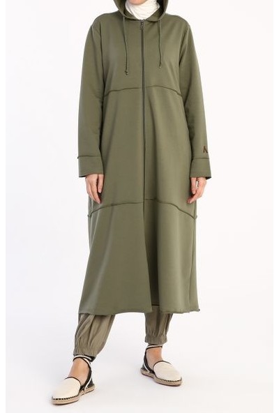 Allday Büyük Beden Hırka Yeşil