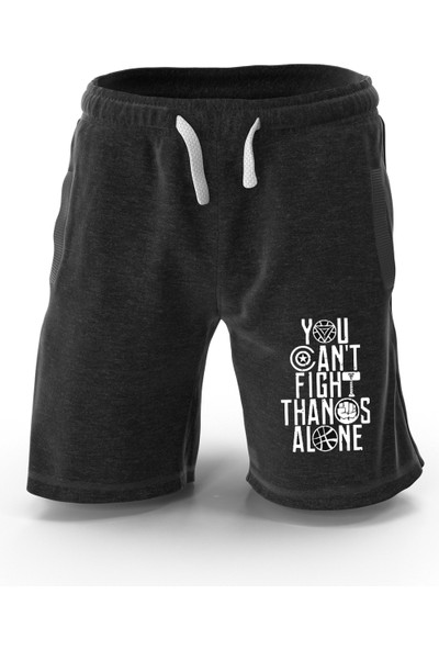 Reyondrop You Can't Fıght Thanos Alone Baskılı Siyah Cepli Şort Reyondrop You Can't Fıght Thanos Alone Baskılı Siyah Cepli Şort