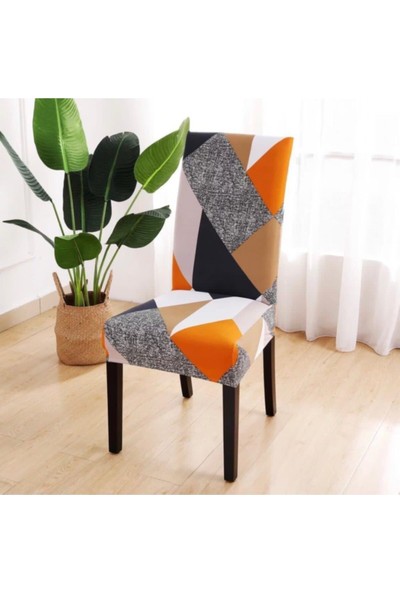 Neva Ticaret Turuncu Gri Siyah Geometri Desenli Sandalye Takım Kılıfı- Ev Dekorasyon Ürünleri-Sandalye Örtüsü Neva Ticaret Turuncu Gri Siyah Geometri Desenli Sandalye Takım Kılıfı- Ev Dekorasyon Ürünleri-Sandalye Örtüsü