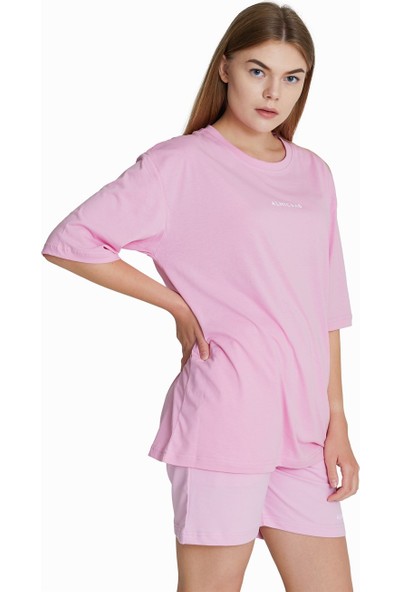 Almicrab Basic Şort Regular Fit Pembe