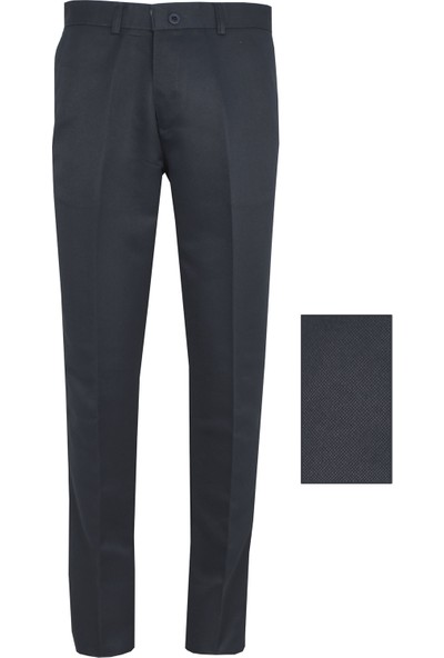 Erkek Lacivert Armürlü Keten Pantolon Erkek Lacivert Armürlü Keten Pantolon