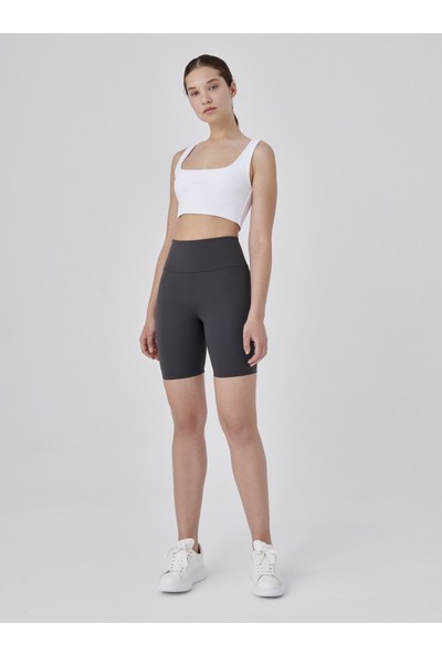 Bir Mağazam Füme Biker Likralı Yüksek Bel Tayt Şort Korse % 100 Pamuk Bir Mağazam Füme Biker Likralı Yüksek Bel Tayt Şort Korse % 100 Pamuk