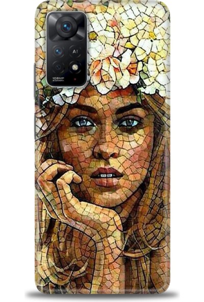 Ahk Xiaomi Redmi Note 11 Pro 5g Kılıf Hd Baskılı Kılıf - Papatya Mozaik Kadın