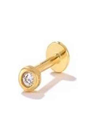 Erer Gümüş Gümüş Önden Takmalı Vidalı Tragus Helix Kıkırdak Piercing Küpesi PR08 Erer Gümüş Gümüş Önden Takmalı Vidalı Tragus Helix Kıkırdak Piercing Küpesi PR08