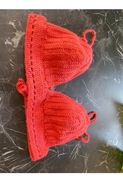 Altın Sinek Pembe El Örgüsü Crop Büstiyer Bikini Üstü Örgü Büstiyer Altın Sinek Pembe El Örgüsü Crop Büstiyer Bikini Üstü Örgü Büstiyer