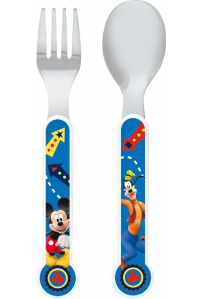 Kbobaby Disney Mickey Eğlence Evi Çocuk Çatal Kaşık Seti Kbobaby Disney Mickey Eğlence Evi Çocuk Çatal Kaşık Seti