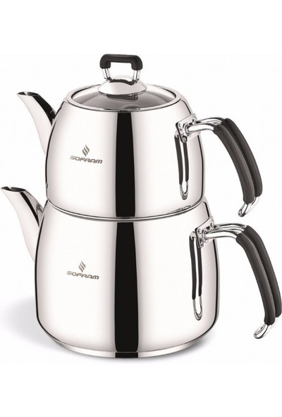 Sofram Mars Aile Boy Çaydanlık Siyah Saplı