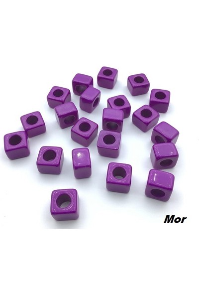 Bodrum Boncuğu Akrilik ( 1 Paket 10 Ad ) Mor