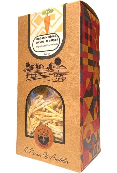 Anadolunun Özü Organik Dinkel Havuçlu Erişte ''300gr'' Anadolunun Özü Organik Dinkel Havuçlu Erişte ''300gr''