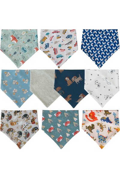 Baby Minik Üçgen Fular Penye Salya ve Mama Önlüğü 10 Adet BM12078 Baby Minik Üçgen Fular Penye Salya ve Mama Önlüğü 10 Adet BM12078