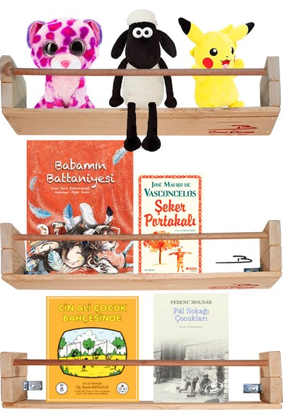 Montessori Duvar Rafı Ahşap Kitaplık Bebek Odası Çocuk Odası Çocuk Kitaplığı (3lü Set) Montessori Duvar Rafı Ahşap Kitaplık Bebek Odası Çocuk Odası Çocuk Kitaplığı (3lü Set)