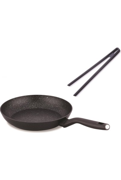 Korkmaz Nora Granit Tava 24 cm ve Korkmaz Silikon Maşa