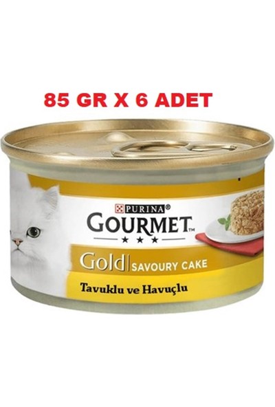 Purina Gourmet Savoury Cake Tavuk Havuç 85 gr X6