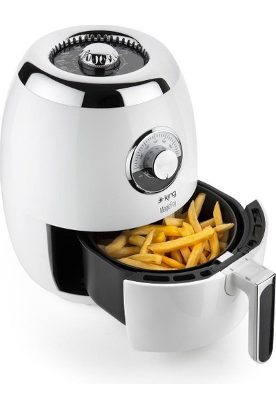 King KYF25 Magicfry Airfryer Fritöz Beyaz - 4 Yıl Garanti King KYF25 Magicfry Airfryer Fritöz Beyaz - 4 Yıl Garanti