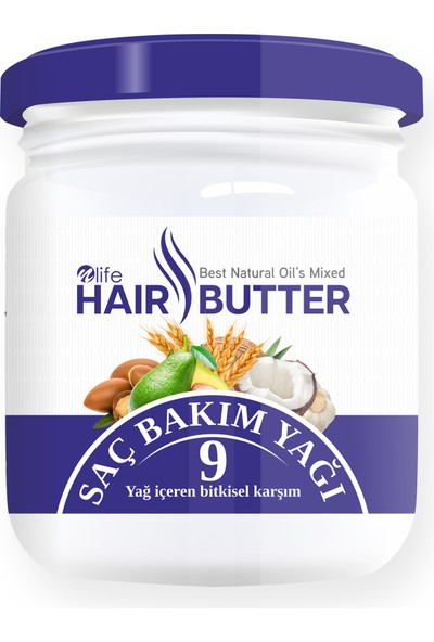 Nlife Hair Butter Saç Bakım Kremi 9 Bitkisel Yağ Karışımı 190 Ml Nlife Hair Butter Saç Bakım Kremi 9 Bitkisel Yağ Karışımı 190 Ml