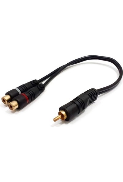 Robada Anfi Y Kablosu 1 Erkek 2 Dişi Rca Kablo 25CM Robada Anfi Y Kablosu 1 Erkek 2 Dişi Rca Kablo 25CM