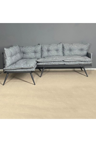 Kanepy Köşe Takımı Yataklı Koltuk Sağ-Sol Değiştirilebilir Yatak Olabilen Modüler Köşe Koltuğu Petra